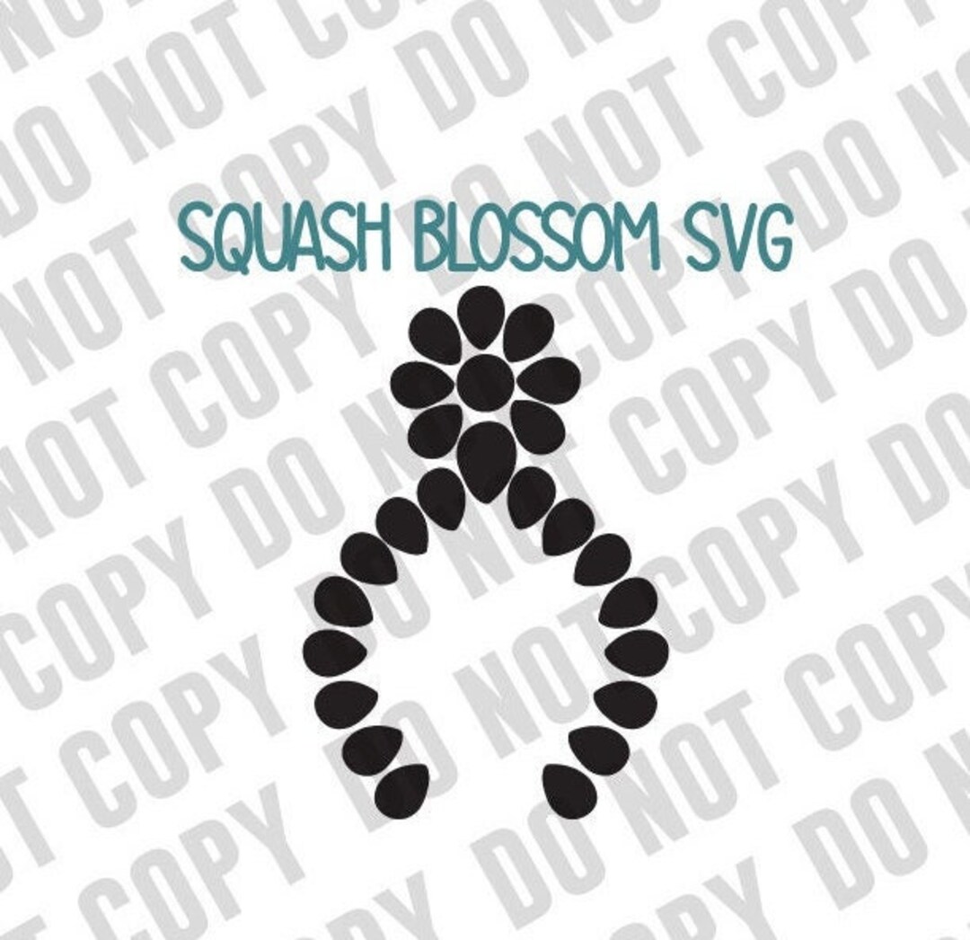 Squash Blossom SVG Digital Télécharger svg - Turquoise Jewelry svg ...