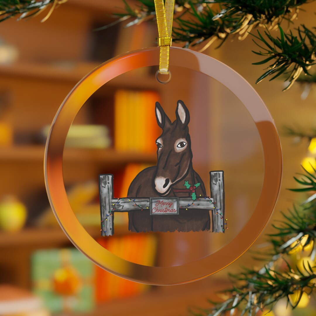 Merry Christmas Mule Donkey Christmas Lights Muleskinner Gift Mule ...