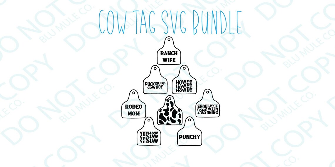 Cow Tag Bundle Svg Cattle Ear Tag SVG Cattle Brand SVG Digital - Etsy