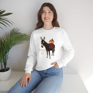Happy Fall Pumpkin Mule Donkey Autumn Pack Mule Western Farm Animal ...