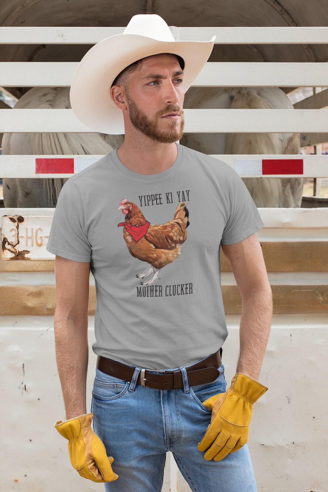 Yippee Ki Yay Mother Clucker Shirt - Cowboy Cowgirl Graphic Tee - Etsy