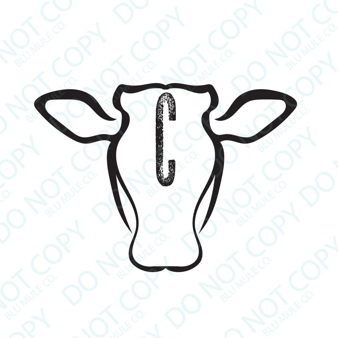 Cow Svg Monogram Svg Western Monogram SVG PNG Digital Download Svg ...