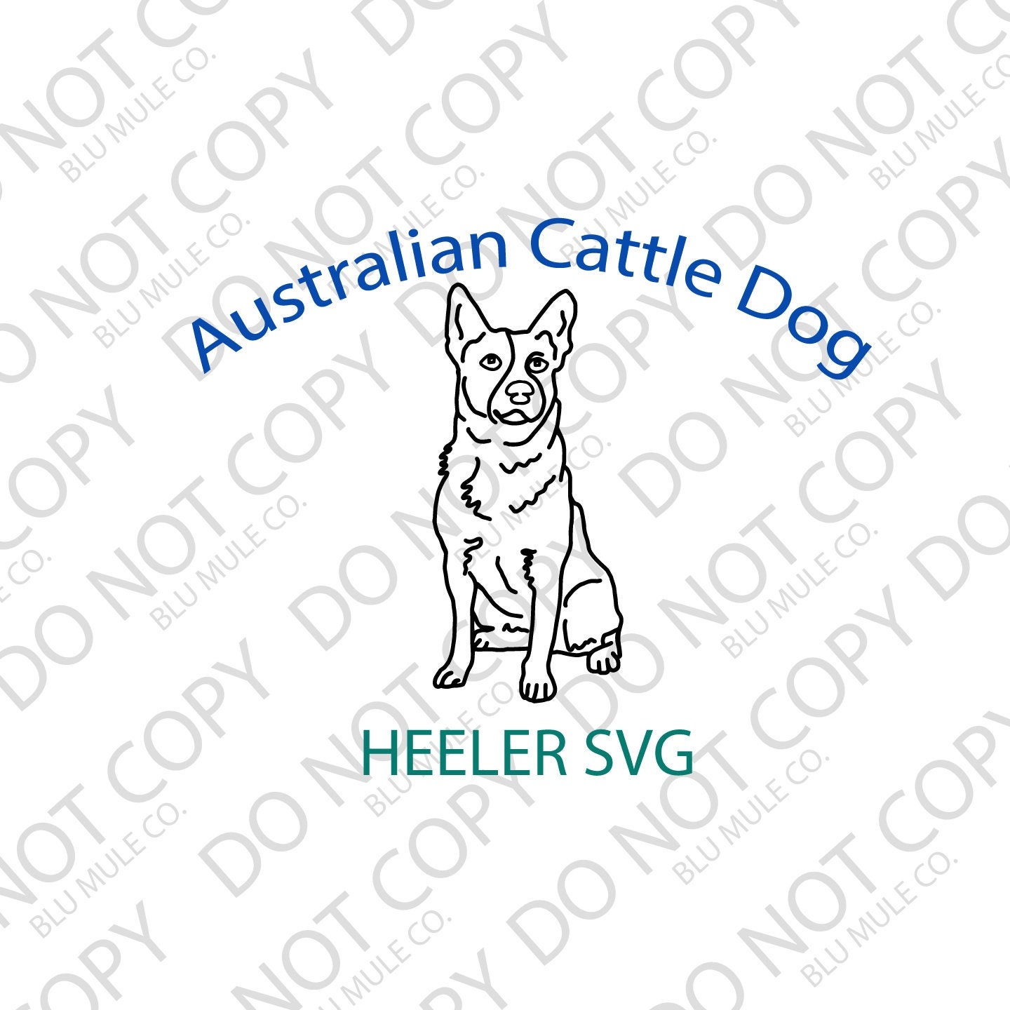 Queensland Heeler Stencil Blue Heeler Stencil Etsy