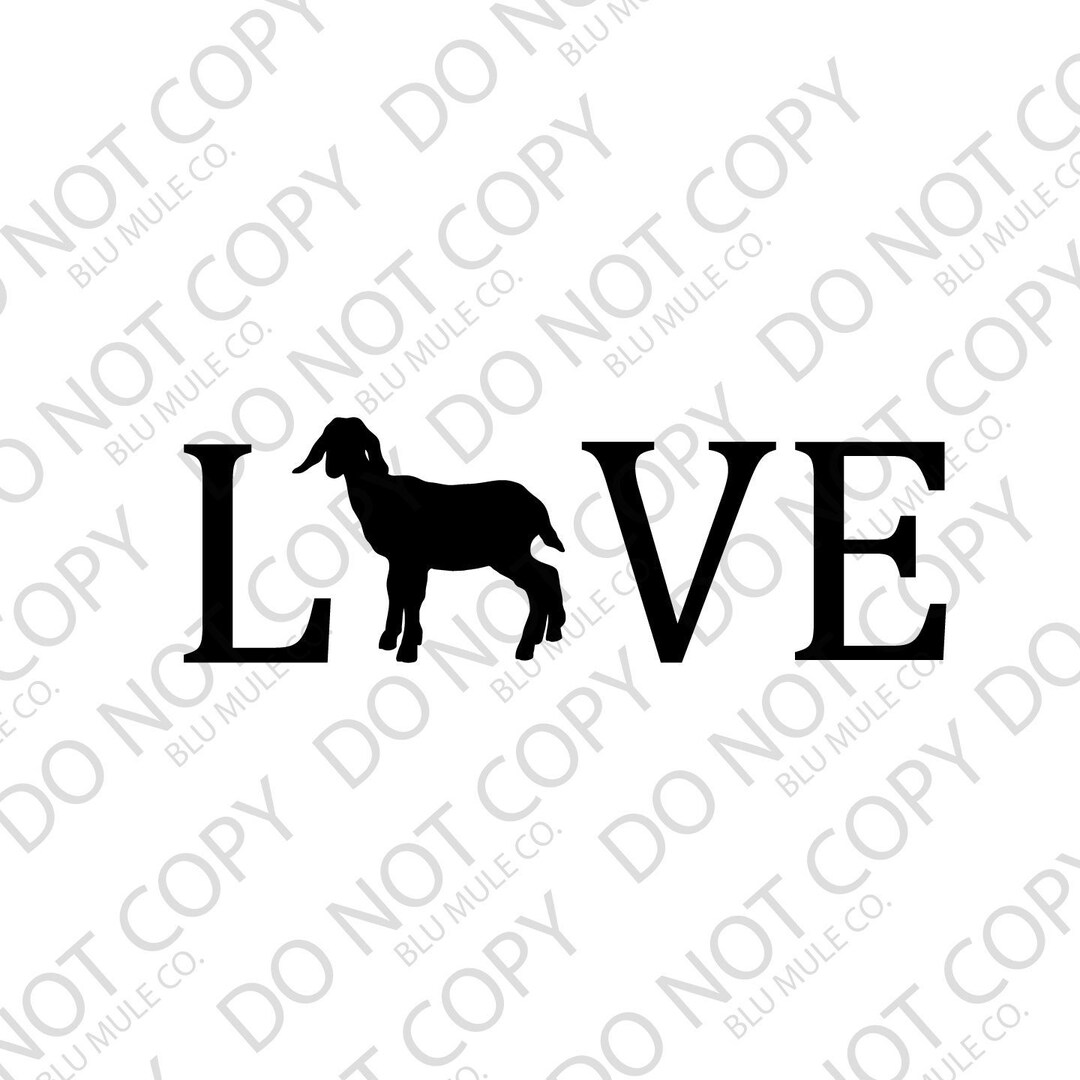 Nubian Goat 'love' SVG: Doe, Wether, Buck - Cricut Ready (digital ...