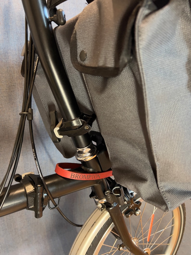 Brompton Bike Leather Luggage Strap, Handmade Engraved Pull Tab - Etsy