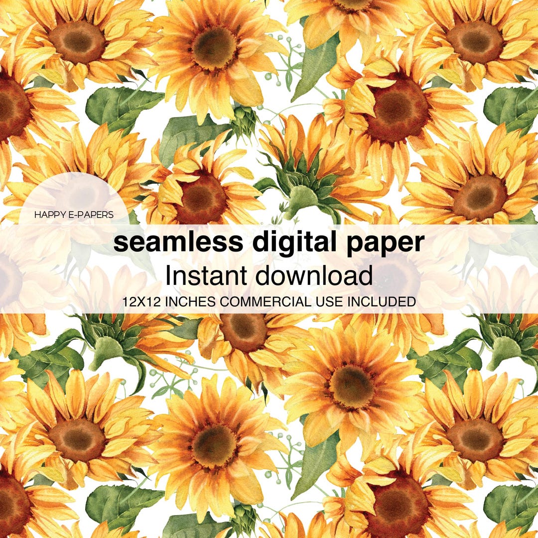 Sunflower Seamless Pattern, Seamless Sunflower, Summer Sunflowers ...