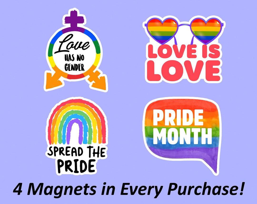 Pride Month Magnets Set | Pride Love, Room Decor Magnets, Pride, Magnet ...