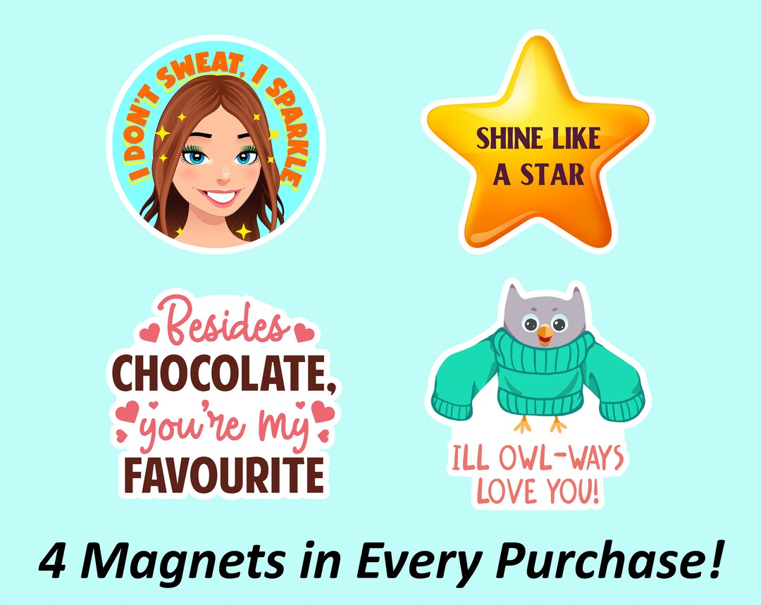 Motivational Quote Magnet, Fridge Magnet Bundle, Phrases Car Magnets ...