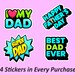 Best Dad Ever Sticker Set Father's Day Gift, for Dad, Car Stickers ...