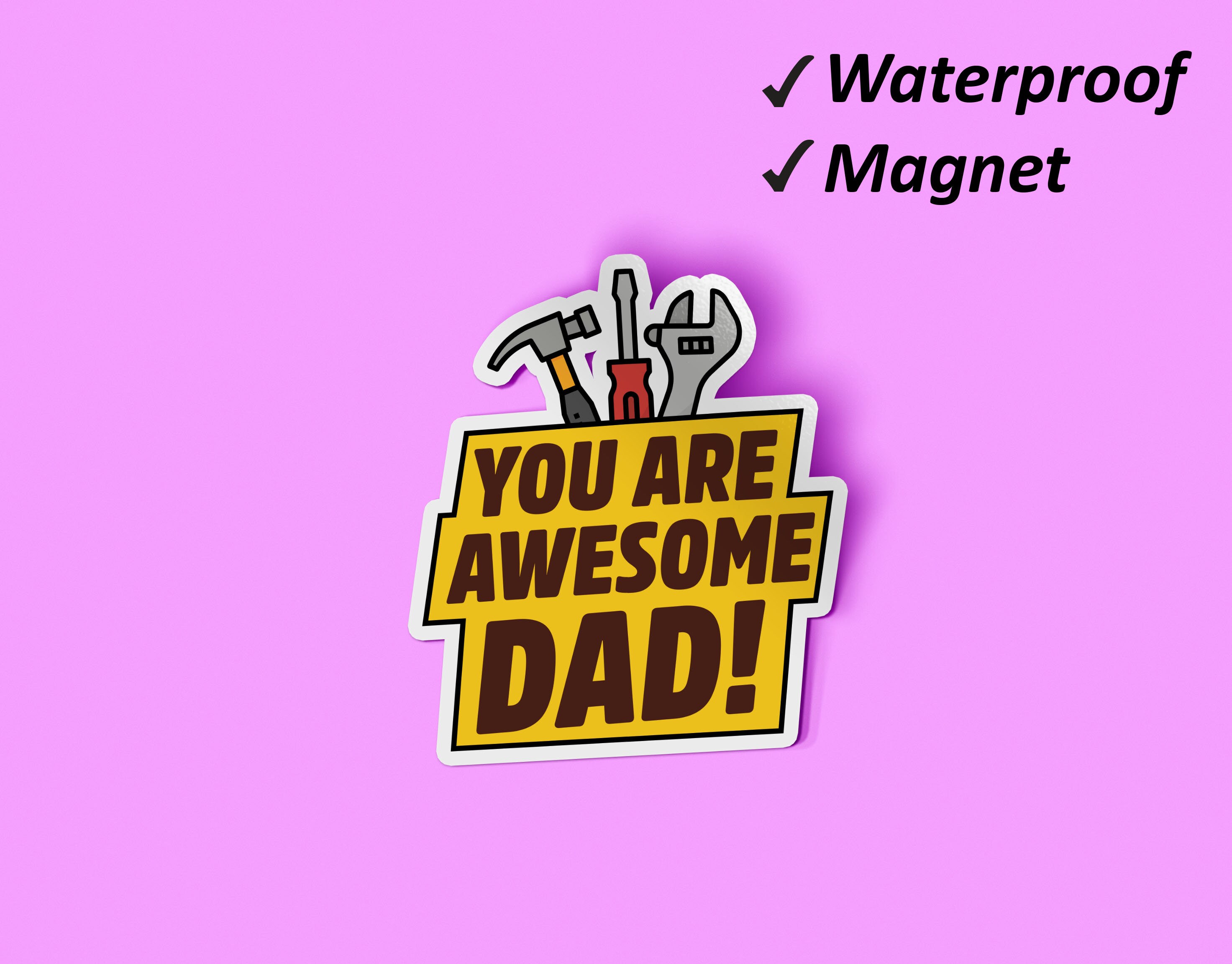 Happy Father's Day Magnet Pack World's Best Dad - Etsy