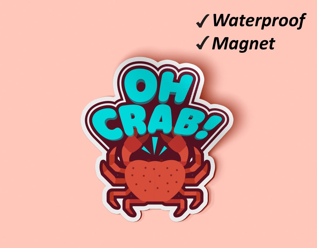 Oh Crab! Magnets Set | Magnet Art, Beach Themed, Summer Decor, Locker ...