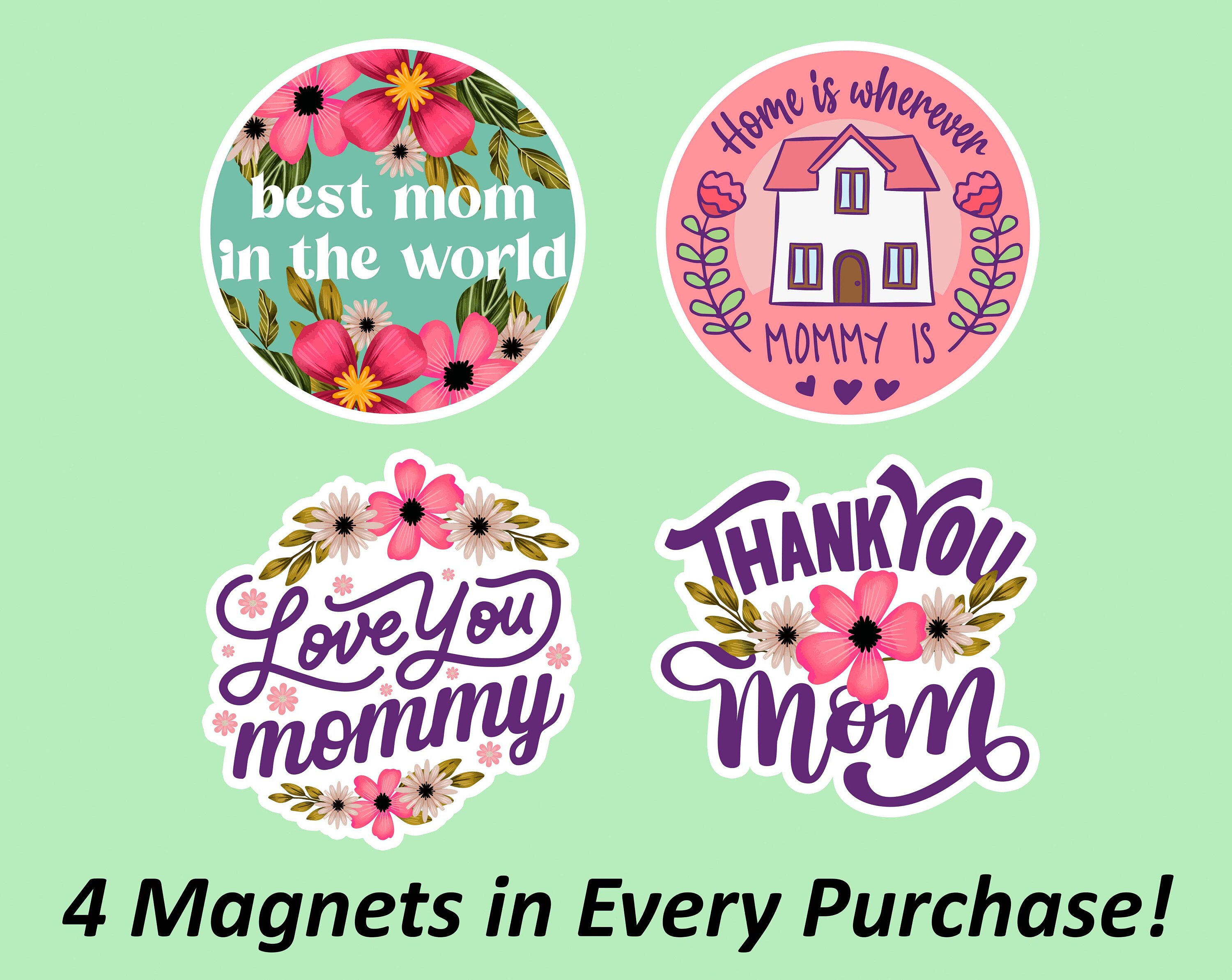 Danke Mutter Magnete Set Beste Mama überhaupt Auto-Magnete | Etsy