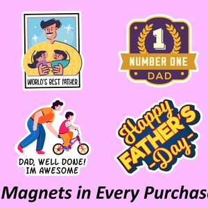 World's Best Father Magnets Bundle | for Dad, Fridge Magnets, Father's ...