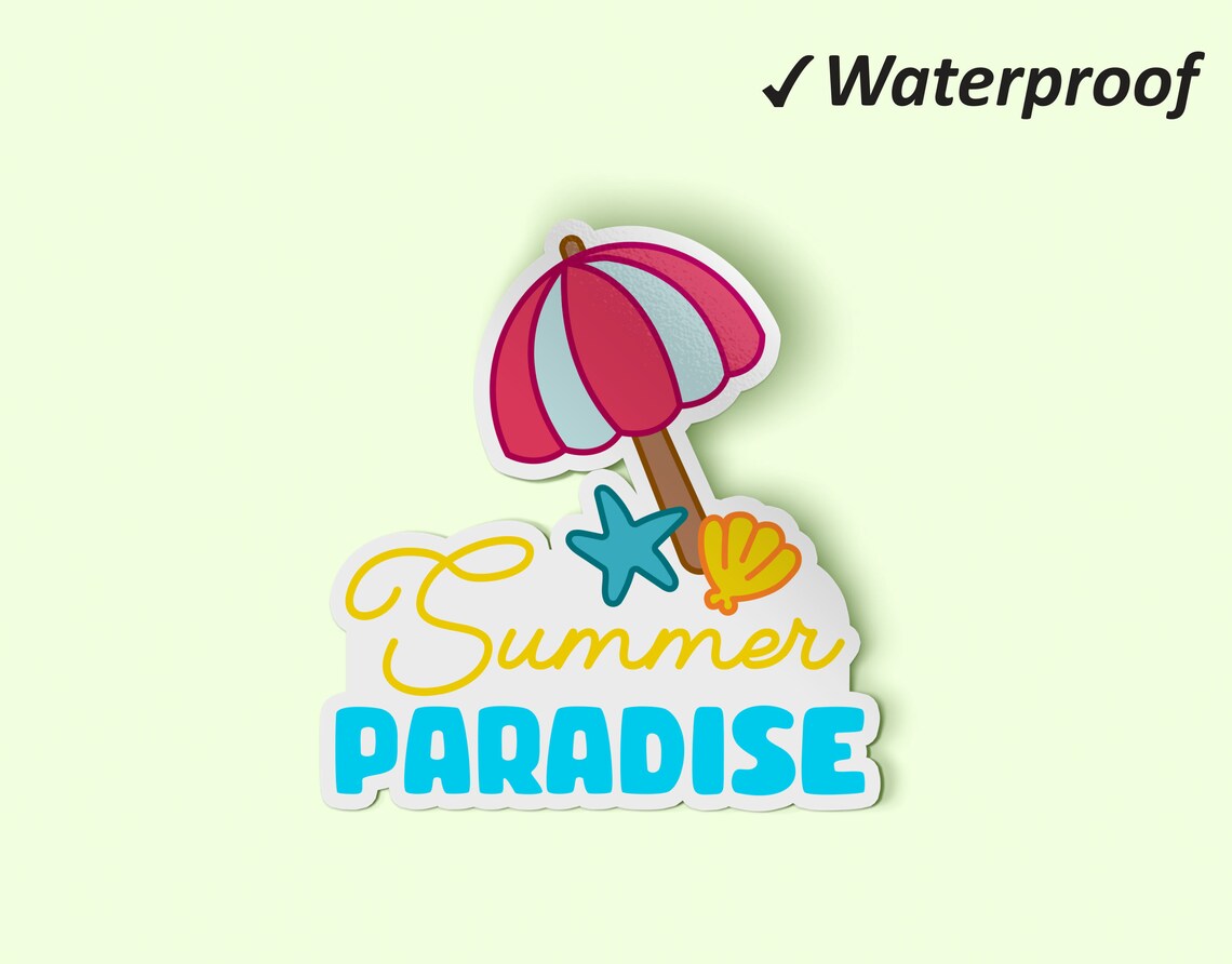 Summer Paradise Sticker Pack Beach Theme Sticker Book - Etsy