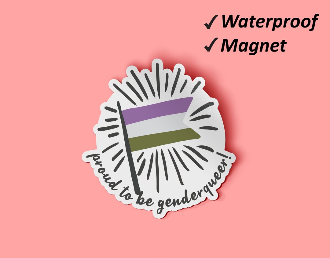 Proud to Be Gender Queer Magnet Set Love Wins, Cute Magnets, Pride ...
