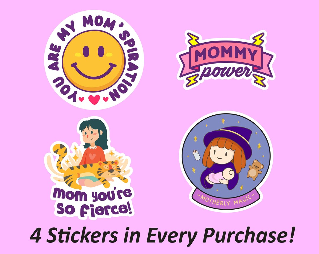 Mommy Power Stickers Bundle Mother's Day Gift, Gifts for Mom, Sticker ...
