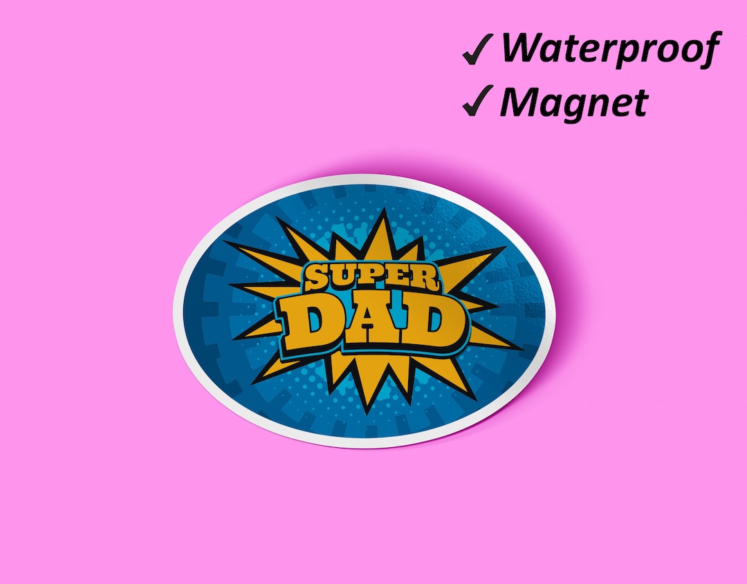 Super Dad Magnets Set | Dad's Day Gift, Fun Magnets, Best Dad Ever ...