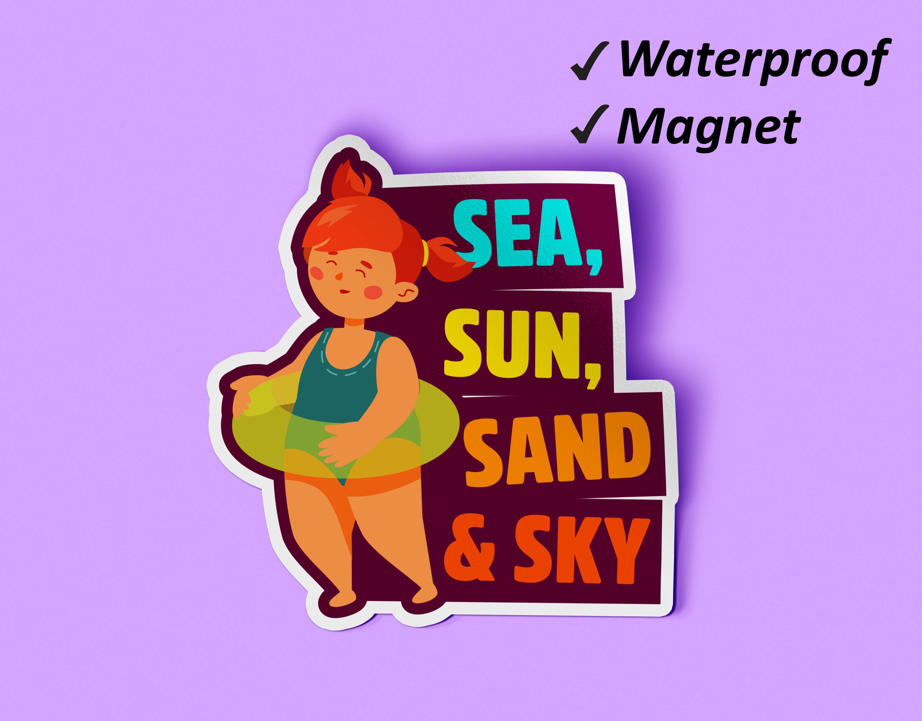 Summer Time Magnets Bundle Summer Magnets Beach Lover Gift | Etsy