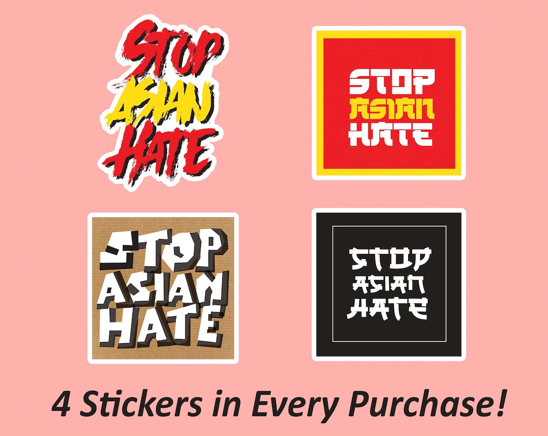 Stop Asian Hate Scrapbook Stickers Set | Asians Are Not A Virus, Car ...