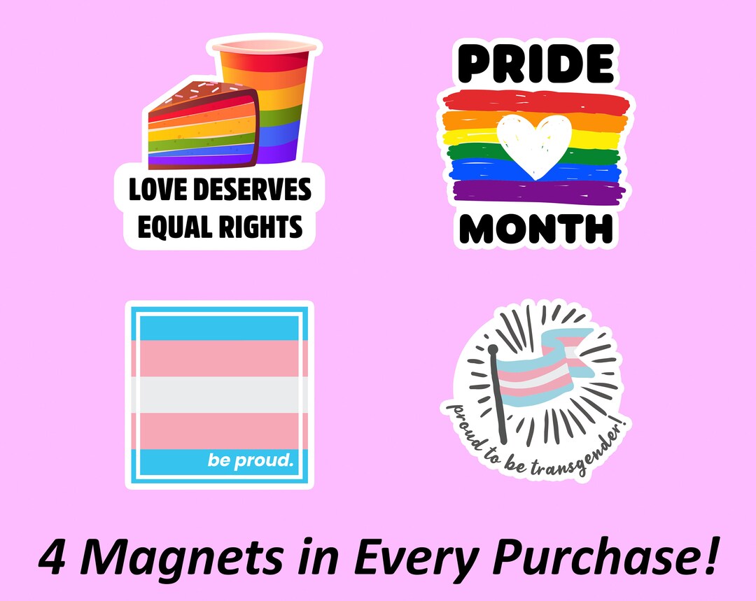 Pride Month Magnet Bundle Gay and Proud, Rainbow Pride, Car Magnets ...
