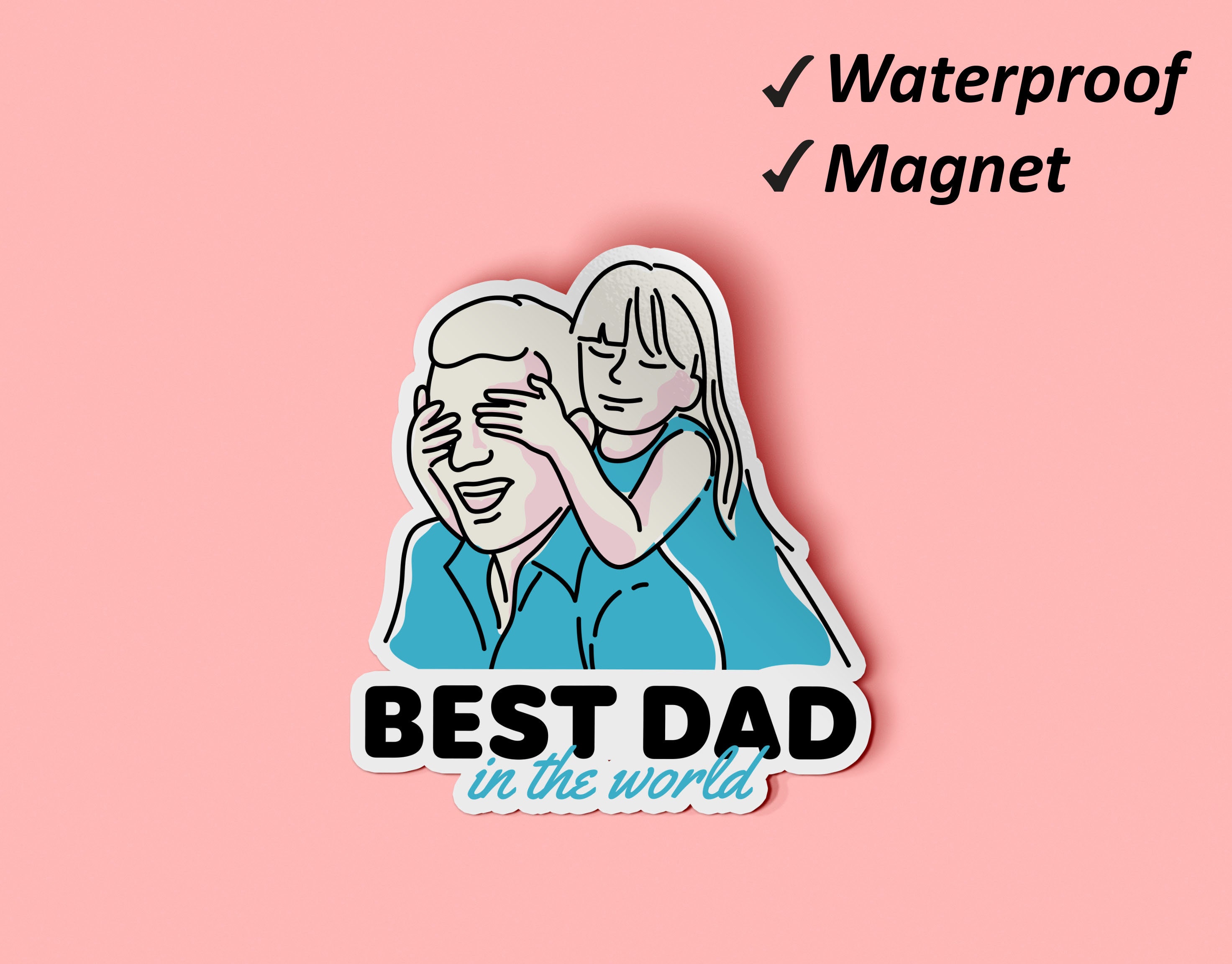 World's Best Dad Magnet Set Papa Day, Father Gifts, Locker Magnets ...