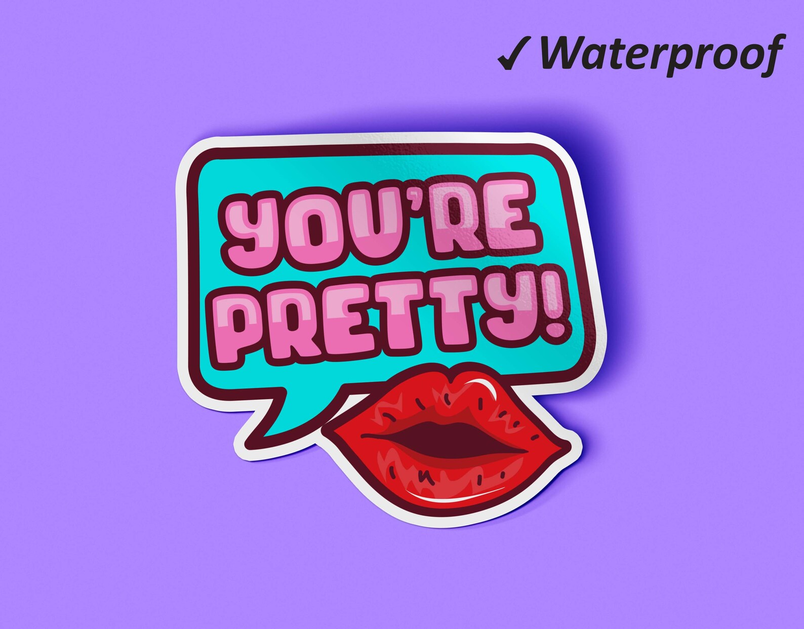 Cute You're Pretty Stickers Pack Women's Day Gifts - Etsy