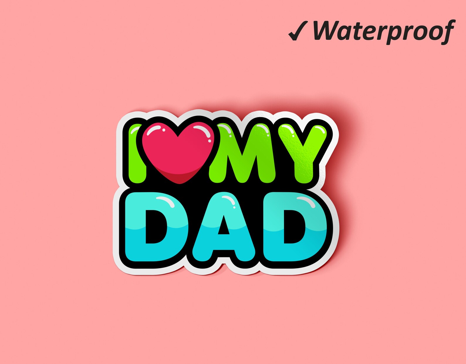 Best Dad Ever Sticker Set Father's Day Gift For Dad | Etsy