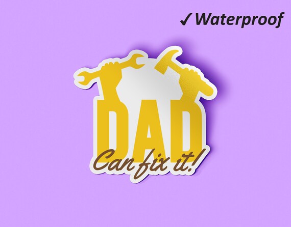 Dad Can Fix It Sticker Pack Happy Father's Day Love You - Etsy