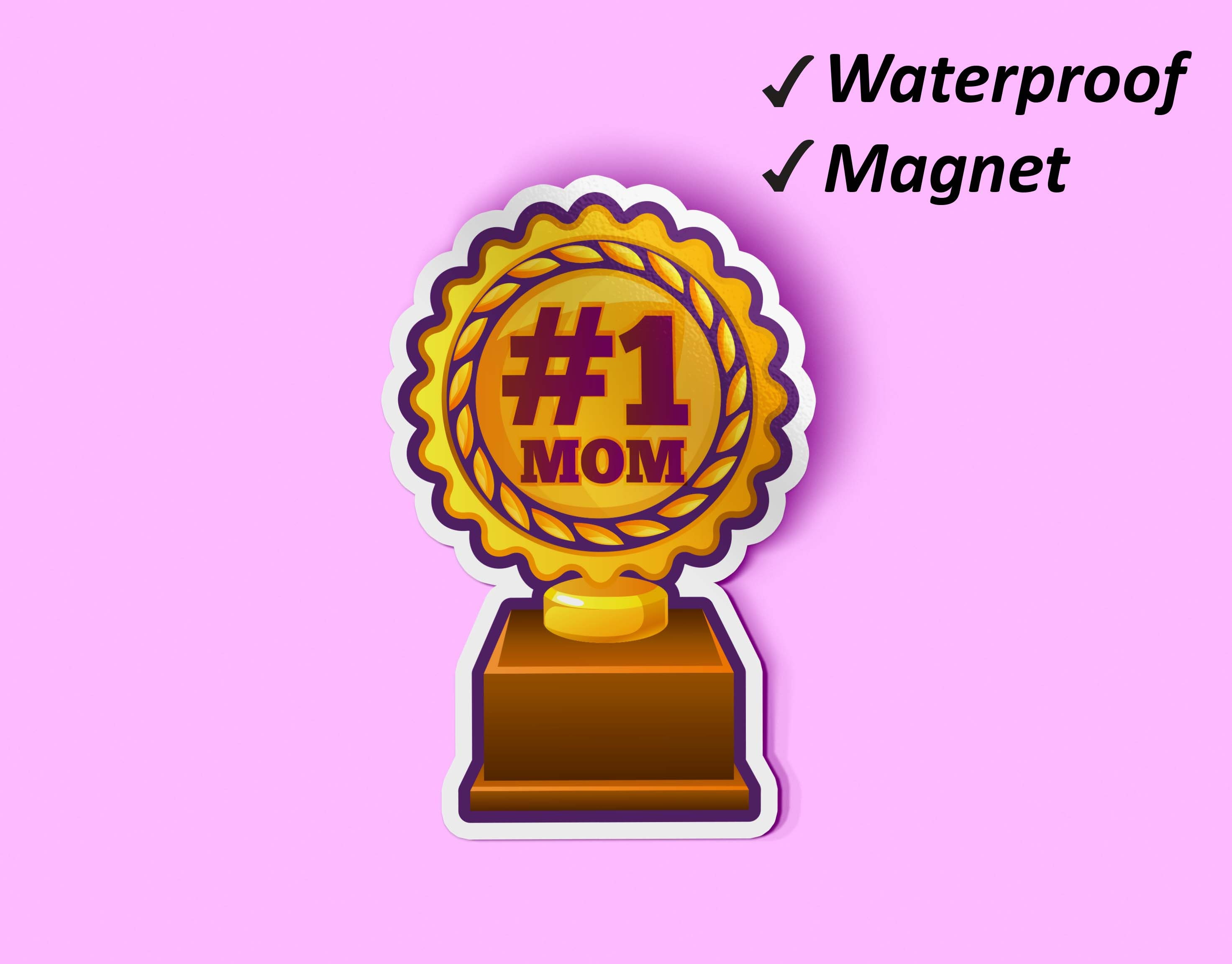 Mom Trophy Magnets Set 1 Mom Fridge Magnet Refrigerator - Etsy Ireland