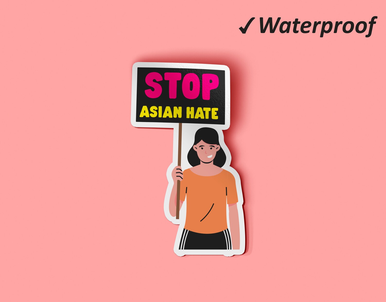 Stop Asian Discrimination Sticker Set Racism is A Virus - Etsy UK