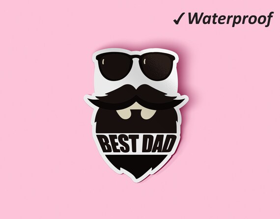Best Dad Stickers Set Funny Dad Vinyl Stickers Cute | Etsy