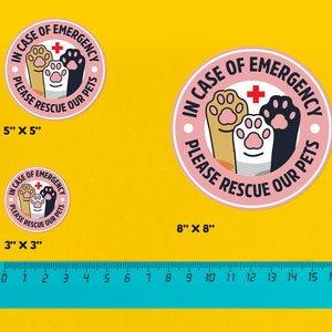 Save Pet Sticker | Pet Emergency Rescue Sticker, Emergency Pet Alert ...