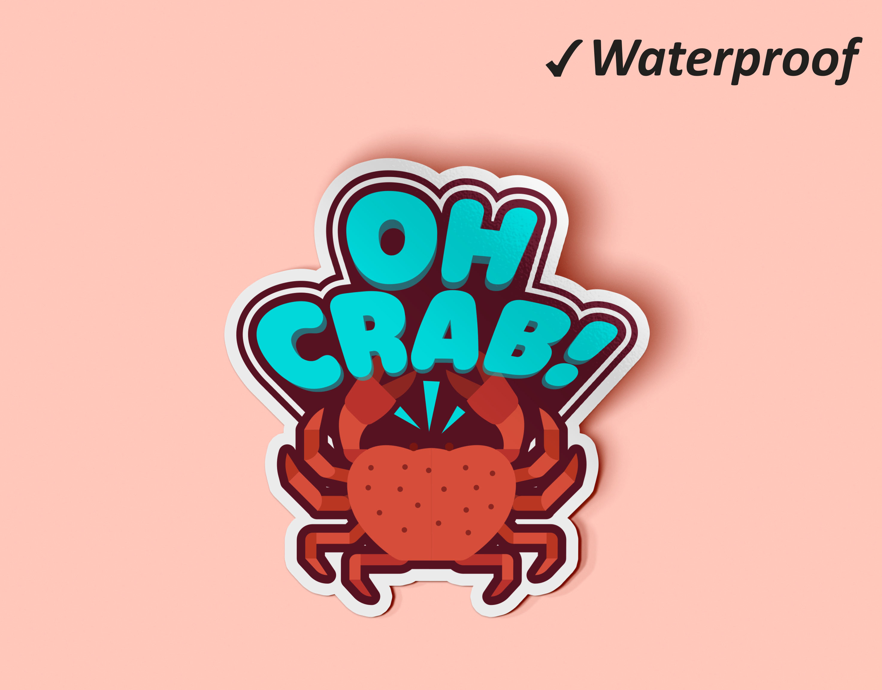 Oh Crab Stickers Set Car Stickers Summer Beach Aesthetic - Etsy