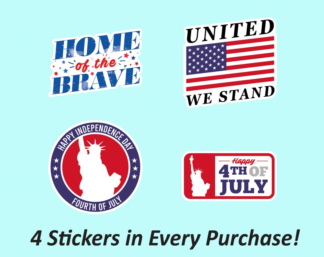 Fourth of July Sticker | Independence Day Sticker, American Eagle ...