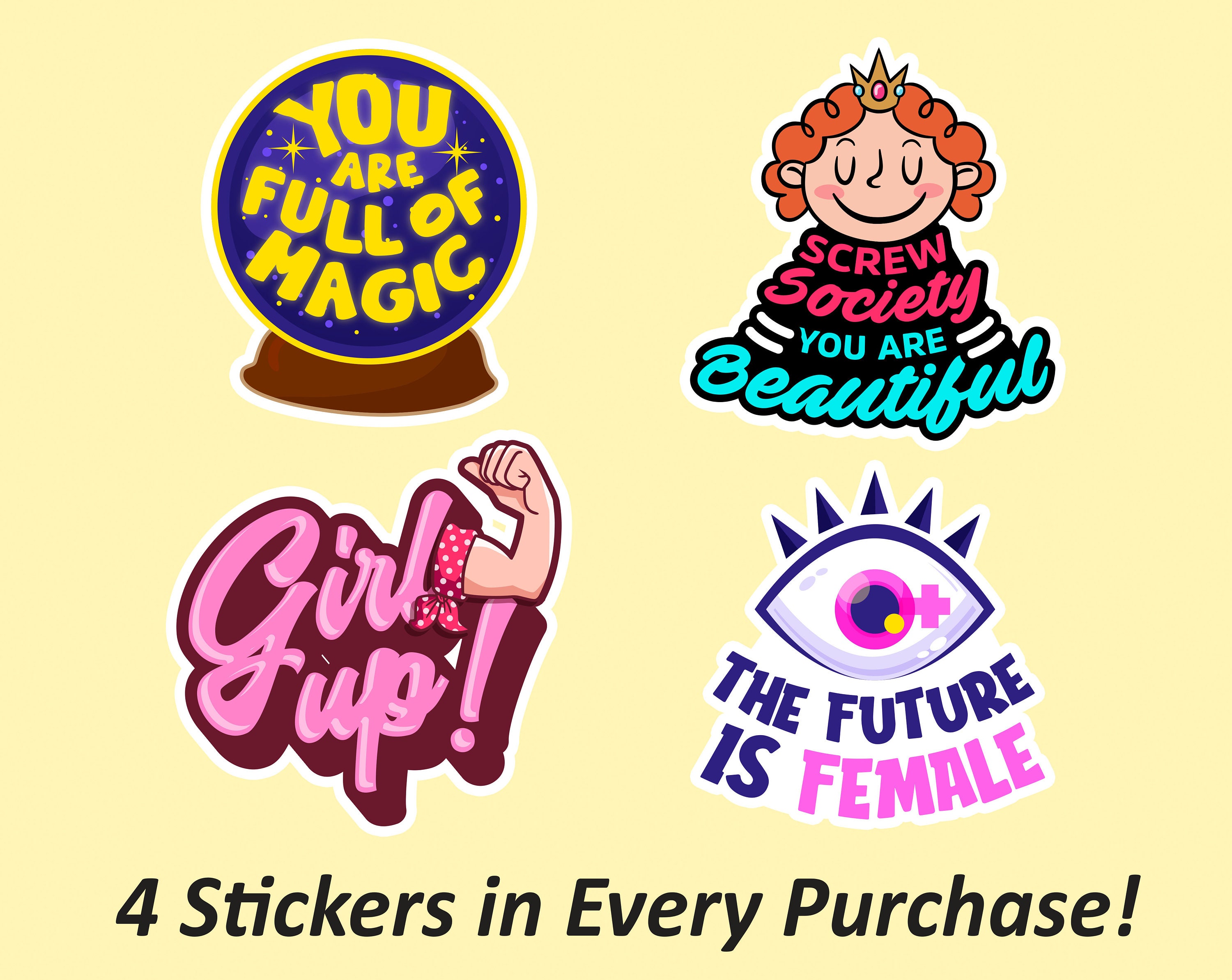 Girl Up Sticker Pack Frauen Empowerment Sticker Frauen - Etsy.de