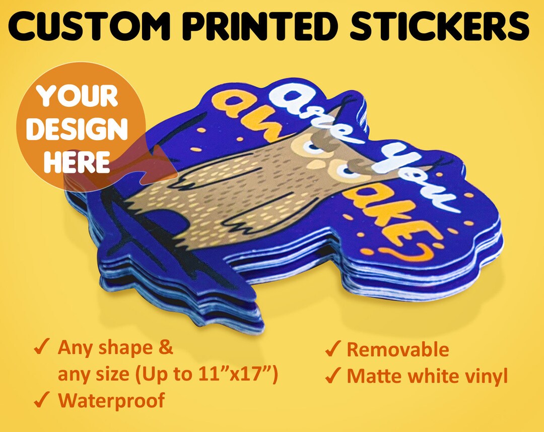Removable Die Cut Stickers | Die Cut Label Stickers, Custom Bujo ...