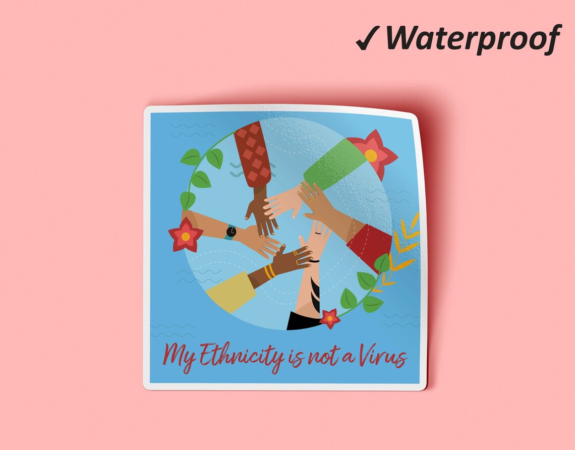 Stop the Hate Stickers Set Racism is A Virus Asian Lives - Etsy