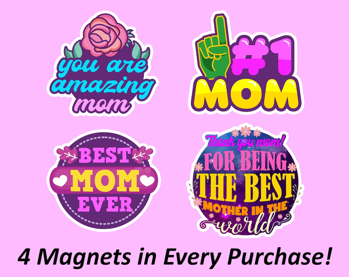 Best Mom Ever Magnet Set Mom Gifts Fun Fridge Magnets - Etsy