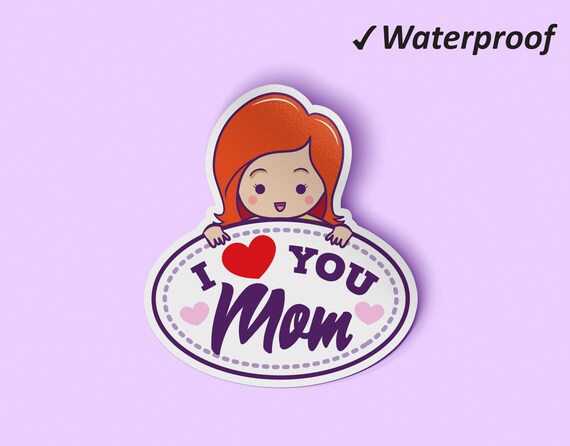 I Heart You Mom Sticker Bundle Gift For Mother's Day | Etsy