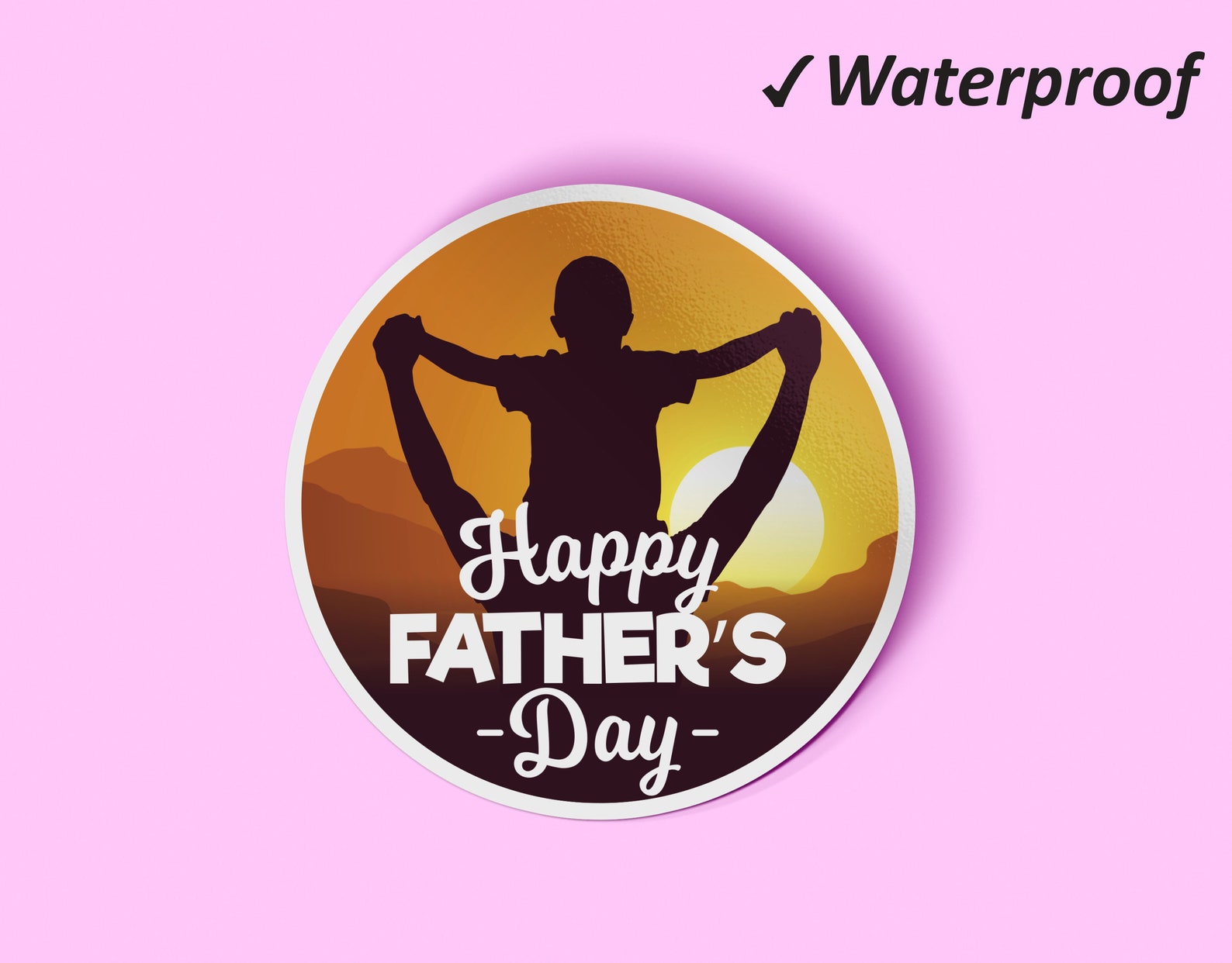 Happy Father's Day Sticker Set Papa Day Bumper Sticker - Etsy
