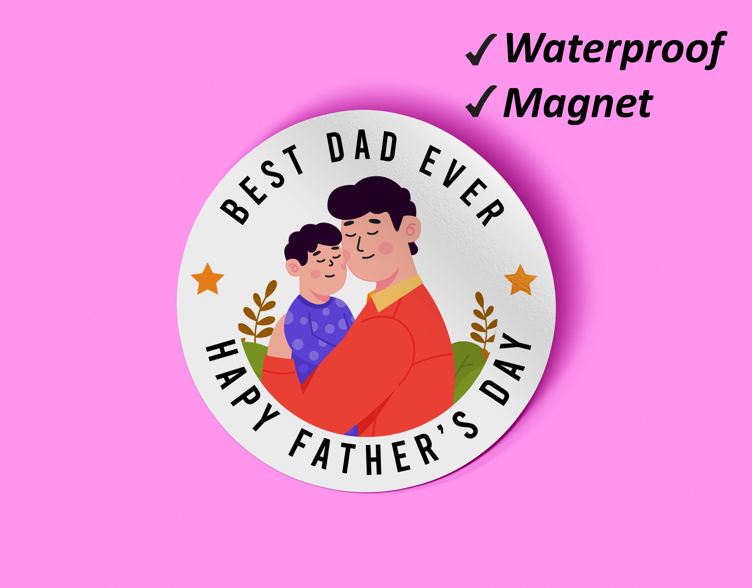 Magnets Dad's Day Gift Waterproof Magnets For Board Best Dad In The ...