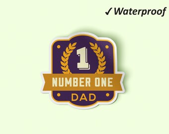 Number 1 Dad Sticker - Etsy
