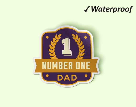 Number 1 Dad Sticker Set Father's Day Gift Journal - Etsy