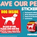 Pet Emergency Rescue Sticker, Save Our Pets, in Case of Emergency, Pet ...