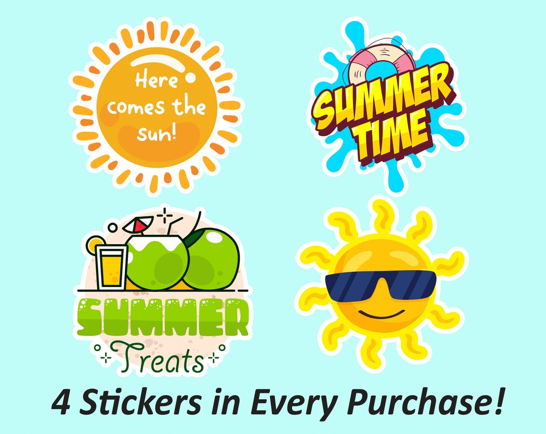 Summer Vibes Sticker Pack | Aesthetic Stickers, Beach Art, Beach Print ...