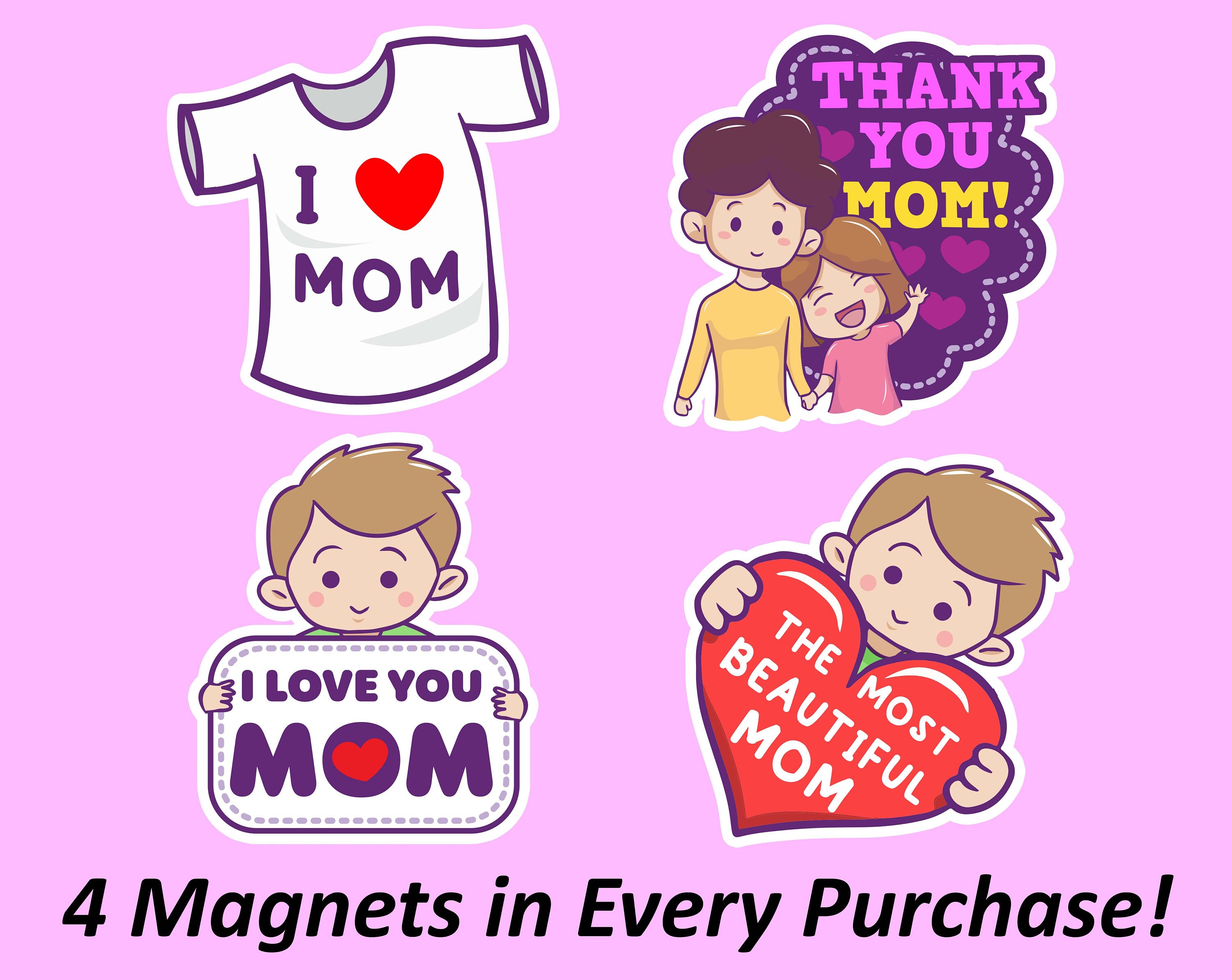 El conjunto de imán de mamá más hermoso / Divertido Día de la Madre ...