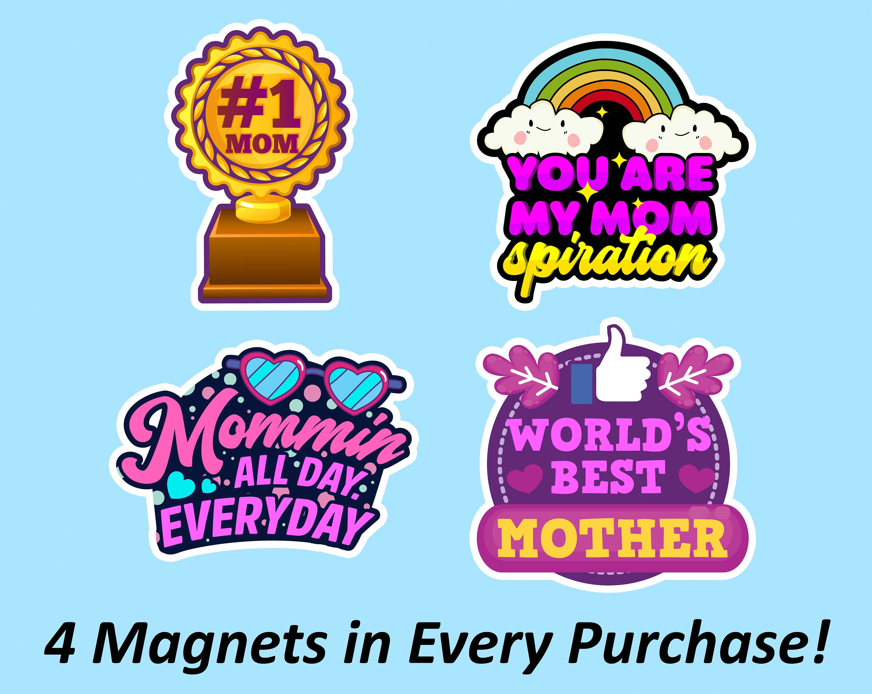 Mom Life Magnet Pack Mother's Day Fridge Magnets Set - Etsy Australia