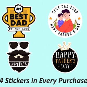 Thank You Dad Sticker Pack | World's Best Dad, Car Stickers, Aesthetic ...