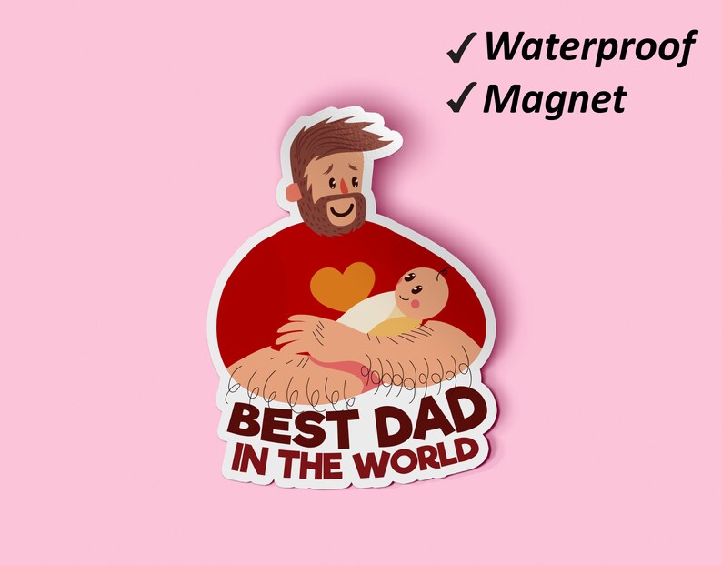 Magnets Dad's Day Gift Waterproof Magnets For Board Best Dad In The ...