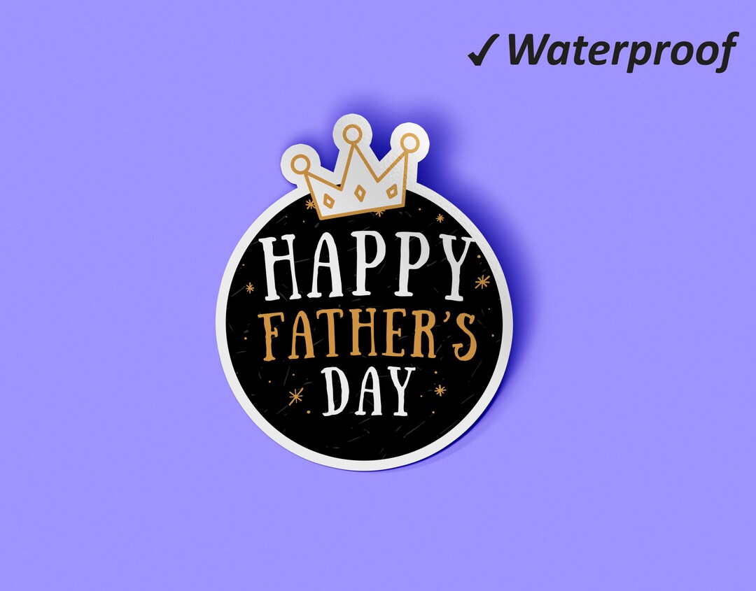 Happy Father's Day Sticker Set | First Father's Day, Water Bottle ...